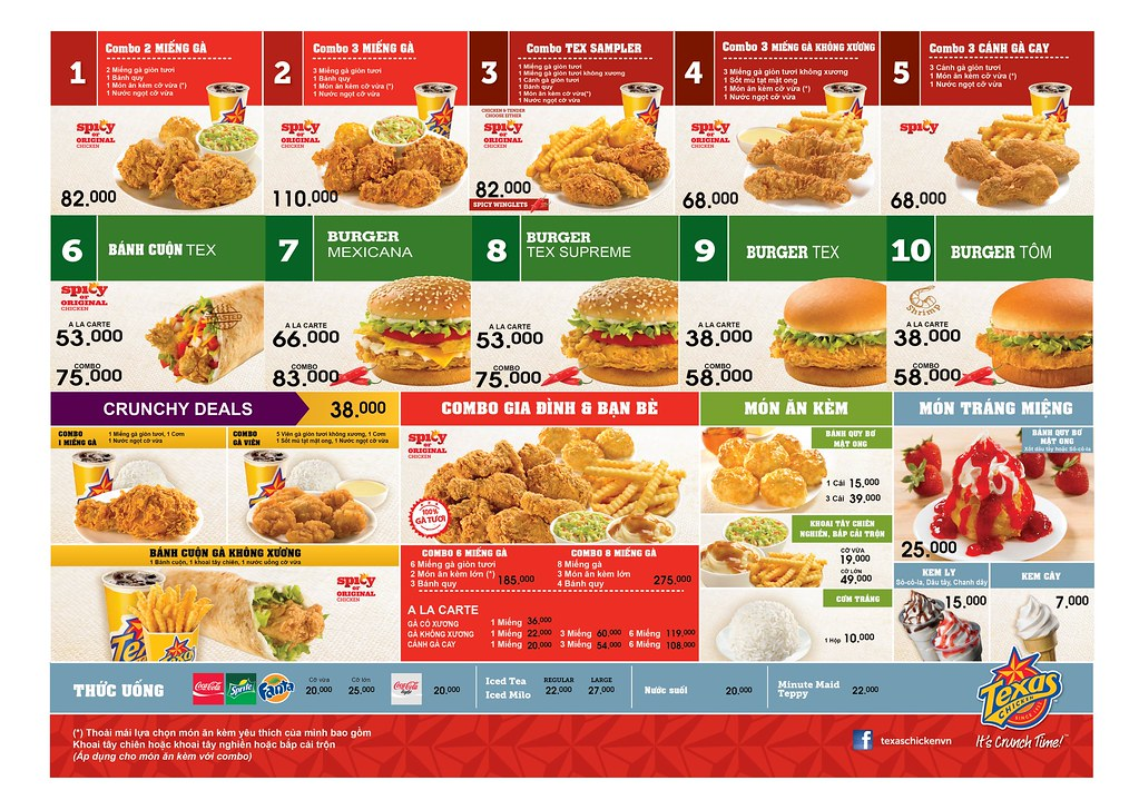 Review Texas Chicken Hà Nội Menu Mới Nhất