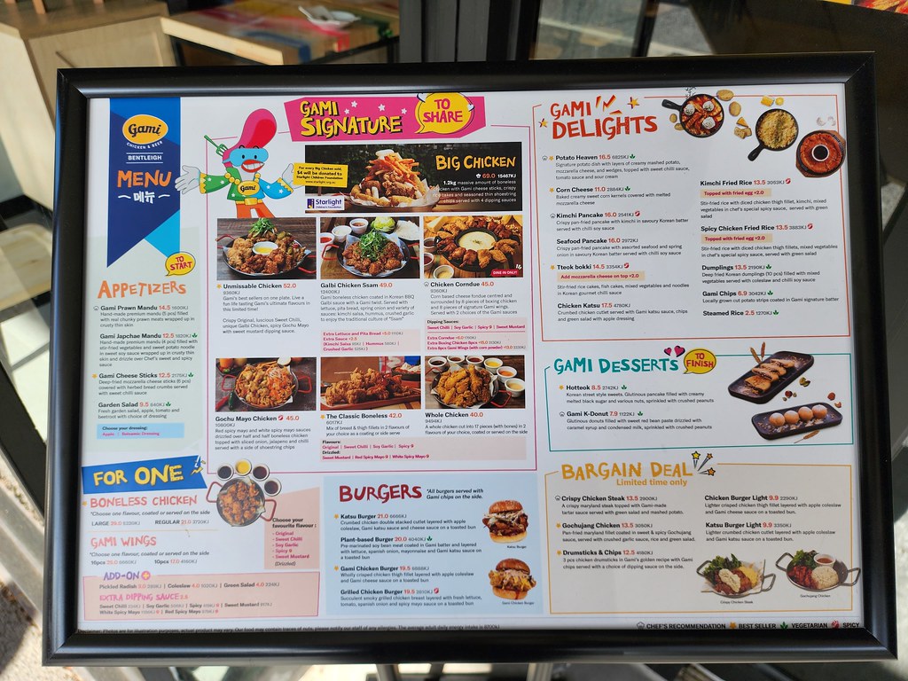 Khám Phá Gami Chicken Menu: Hành Trình Vị Giác Đậm Đà Từ Xứ Kim Chi