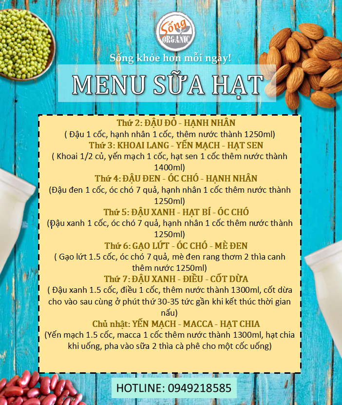 Khám phá Menu Sữa Hạt Đa Dạng và Tốt Cho Sức Khỏe