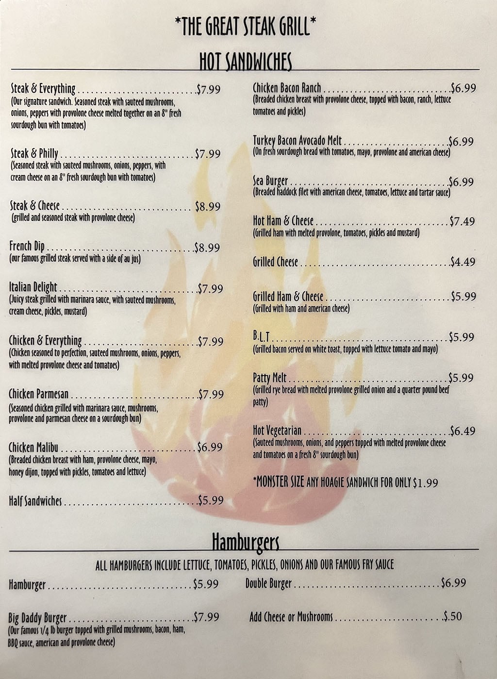 Review Great Steak and Potato Company Menu Mới Nhất