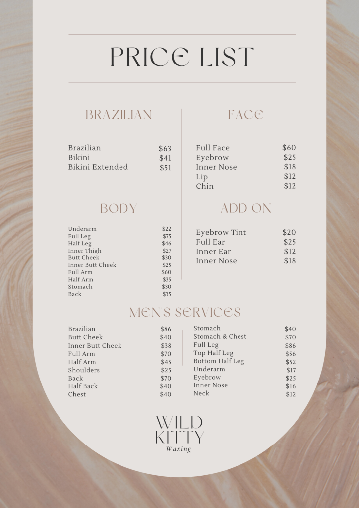 Waxing Menu Services: Bí Quyết Tạo Thực Đơn Thu Hút Khách Hàng
