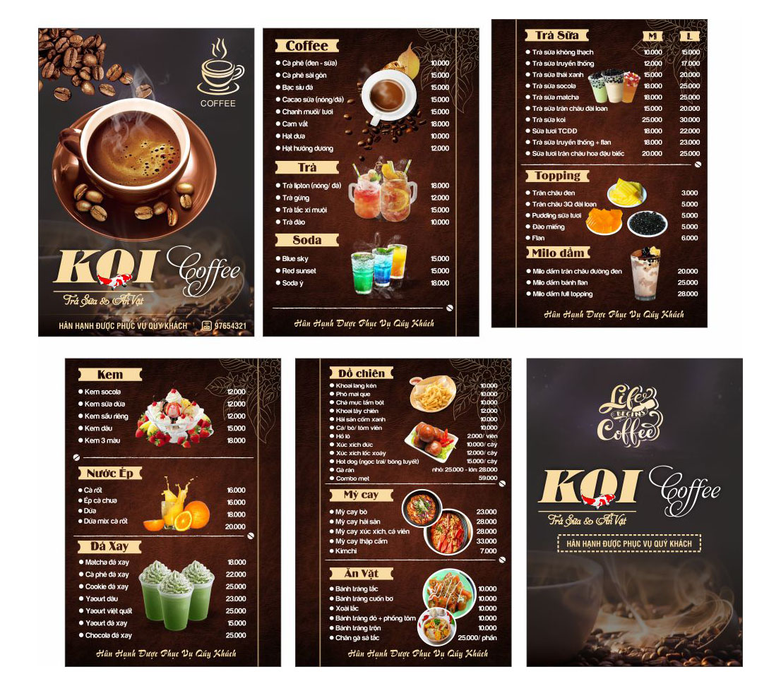 The Koi Menu: Khám Phá Thực Đơn Đồ Uống Đậm Đà Hương Vị