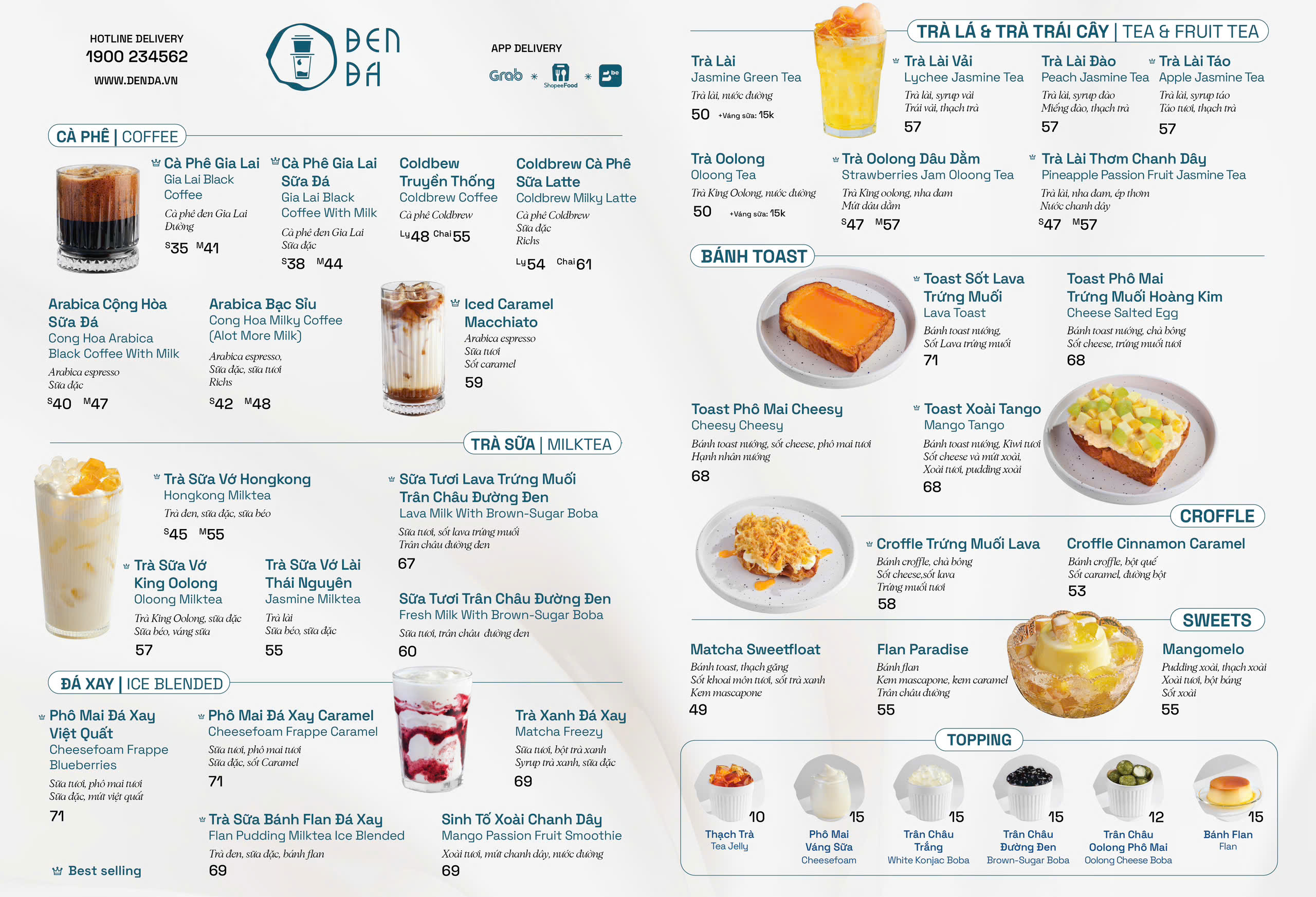Khám Phá Đen Đá Menu: Từ Cà Phê Đặc Trưng Đến Tráng Miệng Cuốn Hút