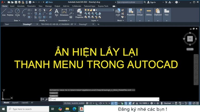 Cách Lấy Lại Thanh Menu Trong CAD Hiệu Quả Và Nhanh Chóng