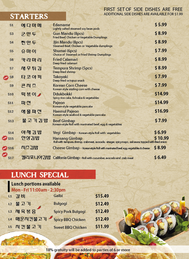Review Hansang Korean Restaurant Menu Mới Nhất