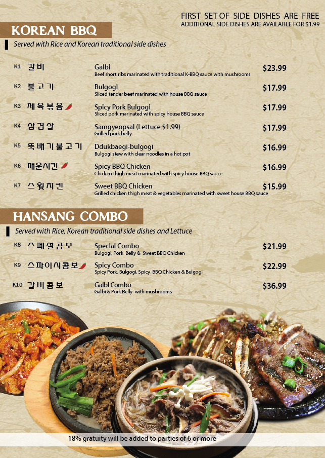 Review Hansang Korean Restaurant Menu Mới Nhất