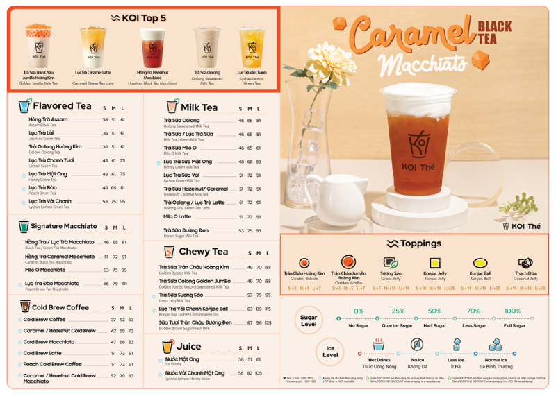 Review KOI Thé Menu Mới Nhất