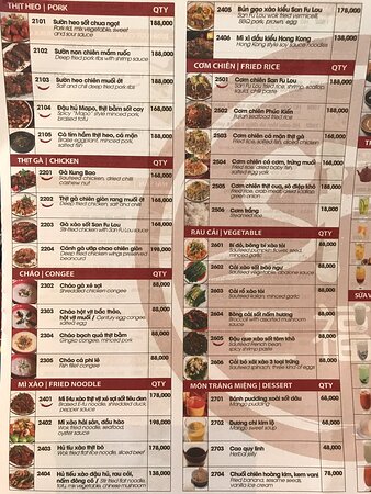 Review Menu San Fu Lou Mới Nhất