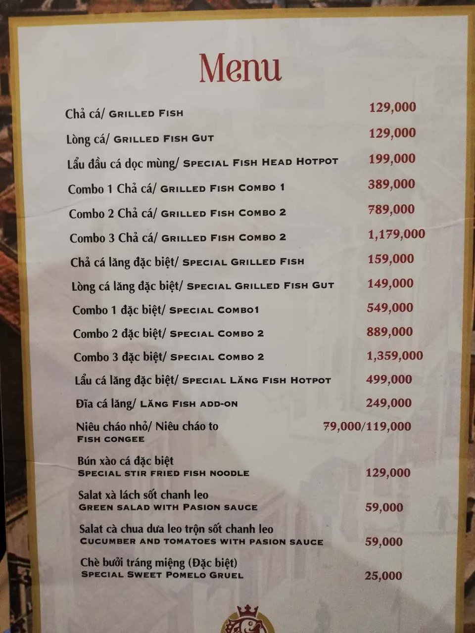 Vua Chả Cá Menu: Khám Phá Đầy Đủ Thực Đơn Ẩm Thực Hà Thành
