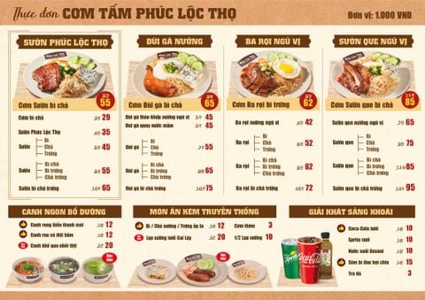 Review Menu Cơm Tấm Phúc Lộc Thọ Chi Tiết Nhất